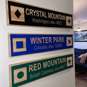 Custom Ski Run Sign Wedding Gifts, Ski Decor - Etsy