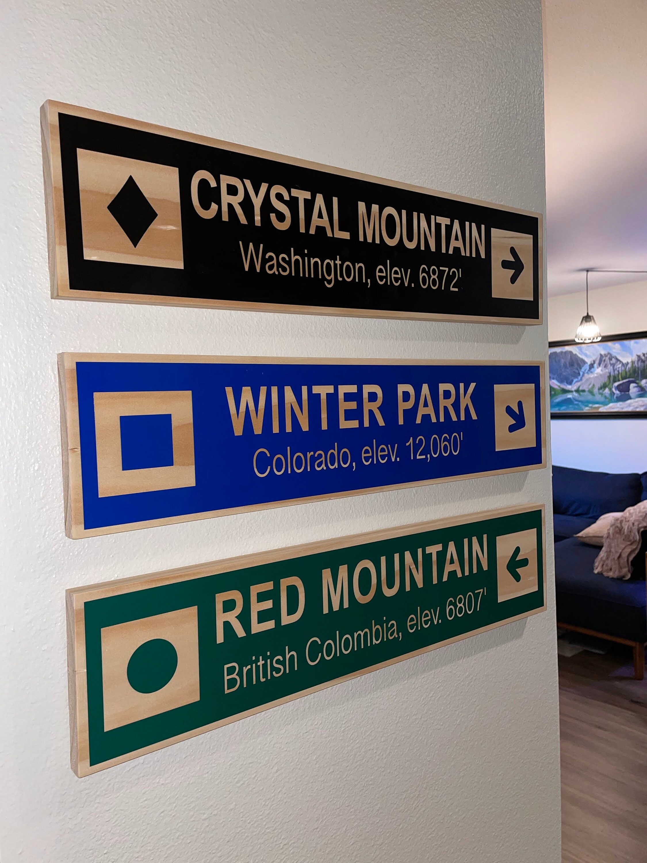 Custom Ski Run Sign 36 Inches - Etsy
