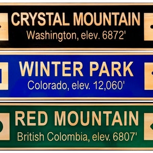 Custom Ski Run Sign Wedding Gifts, Ski Decor - Etsy