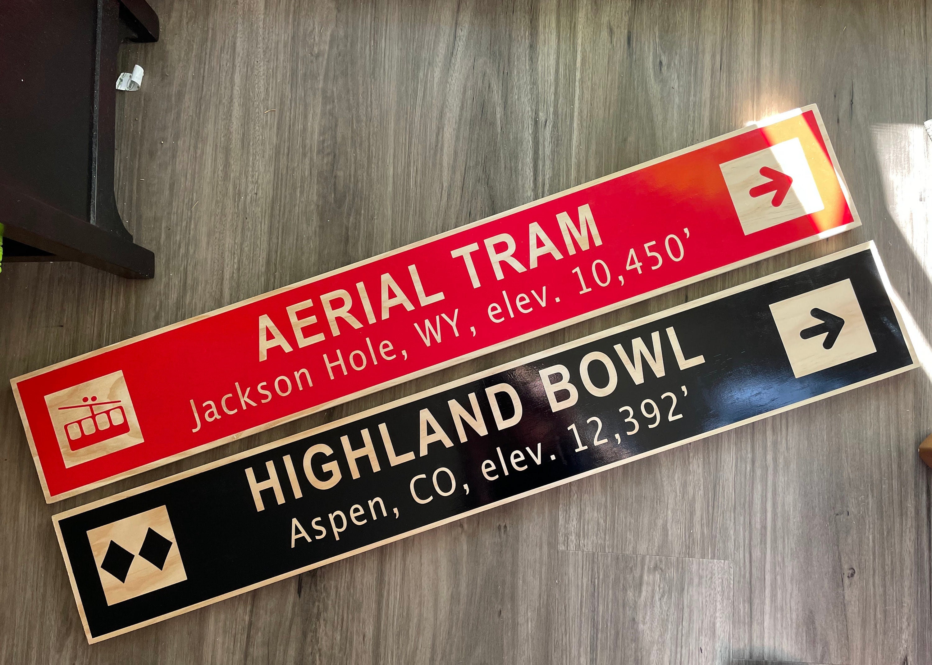 Custom Ski Run Sign 36 Inches - Etsy