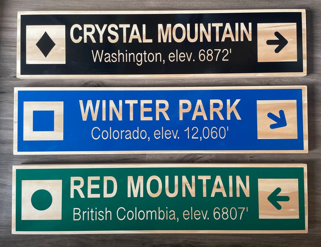 Custom Ski Run Sign Wedding Gifts, Ski Decor - Etsy