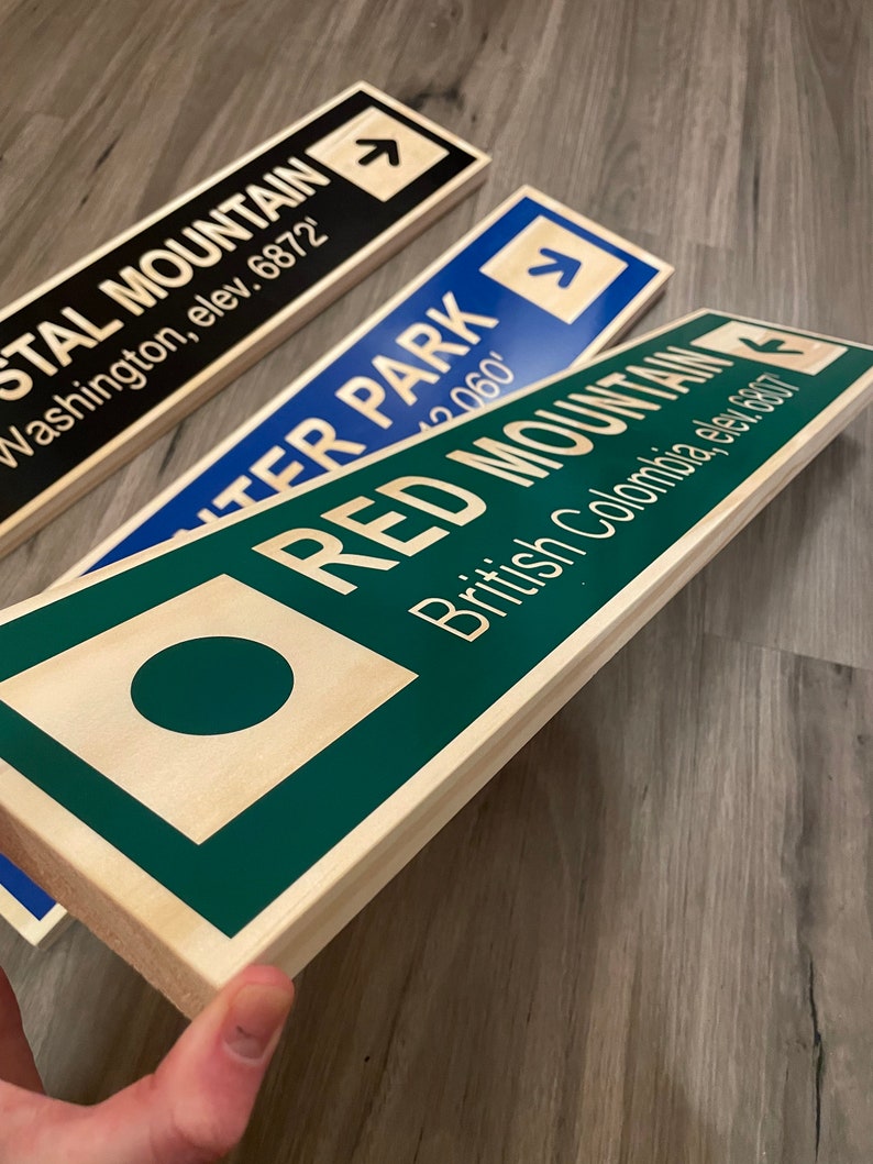 Custom Ski Run Sign 36 Inches - Etsy
