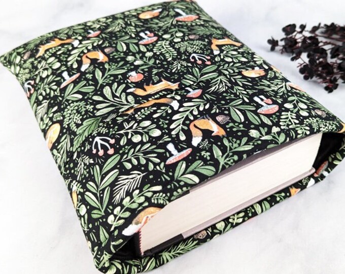 Foxes Book Sleeve - Maxi Book Sleeve - Padded Book Sleeve - Book Sleeve ...