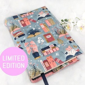 Adjustable Book Cover - Fabric Book Cover - Adjustable Book Jacket ...