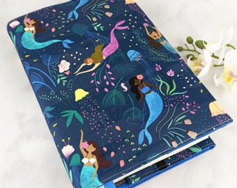 Mermaid Adjustable Fabric Book Cover - Etsy