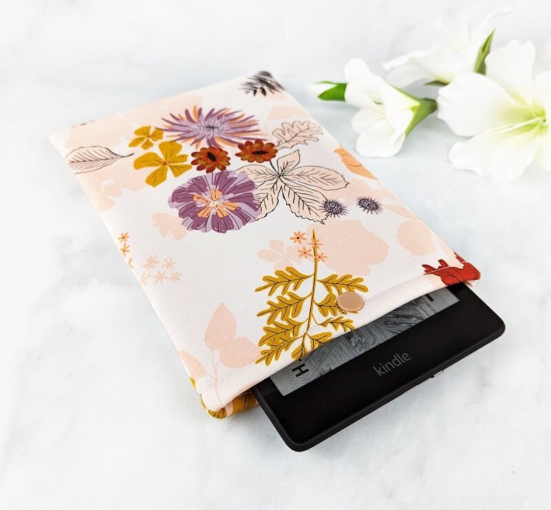 Kindle Paperwhite Sleeve With Snap - Floral Kindle Sleeve - Autumn ...
