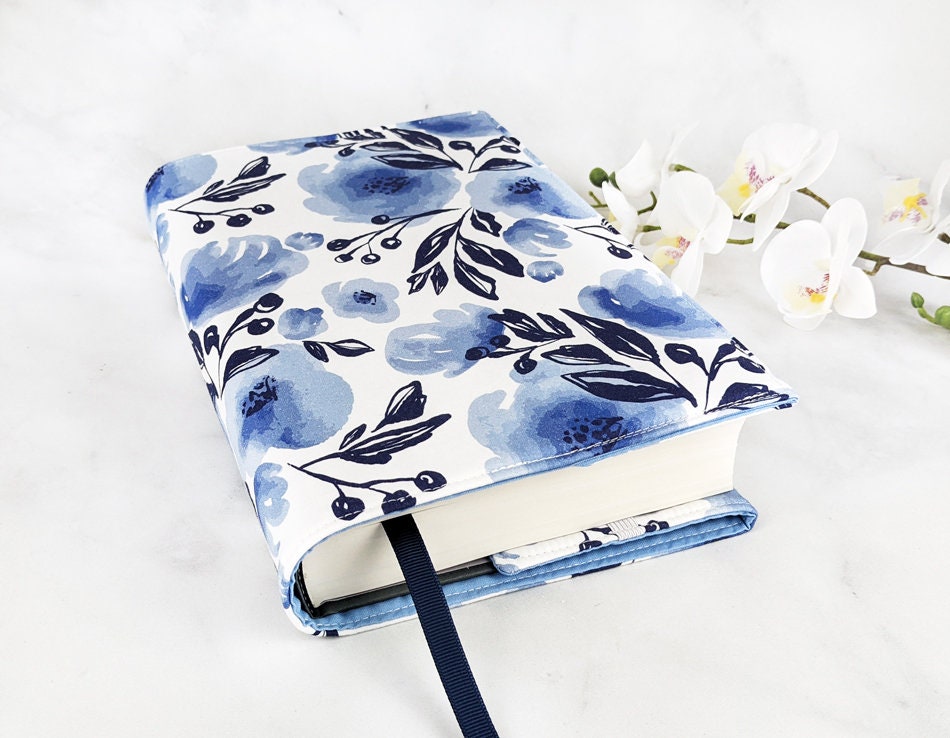 Adjustable book cover Floral book cover Fabric book cover | Etsy