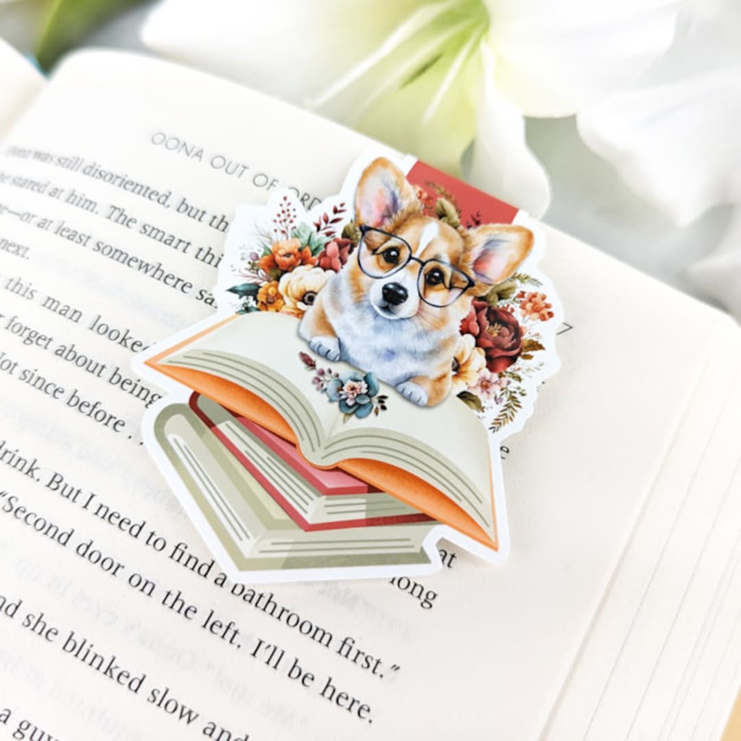 Magnetic Bookmark - Dog Magnetic Bookmark - Gift for Bookworm - Gift ...