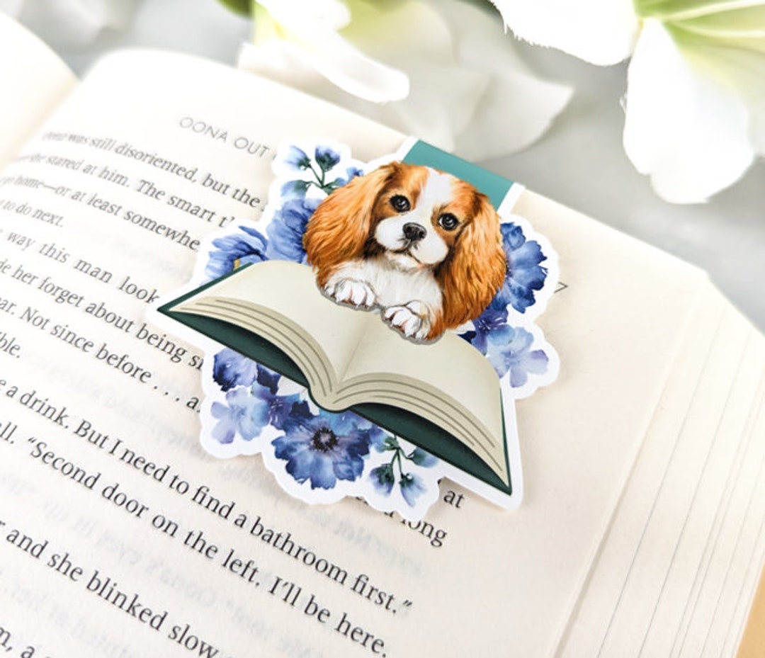 Magnetic Bookmark - Dog Magnetic Bookmark - Gift for Bookworm - Cozy ...