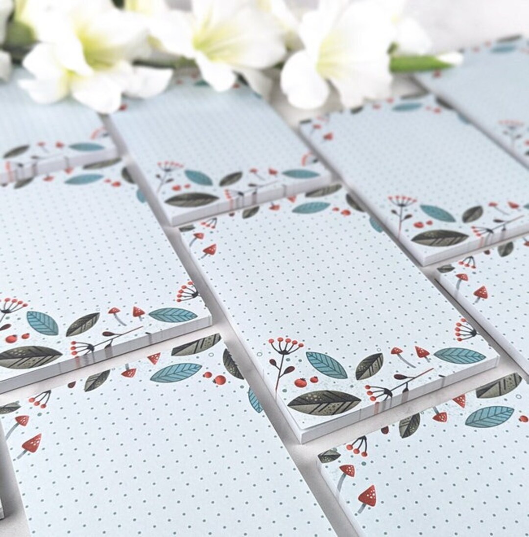 Botanical Notepad - Floral Notepad - Aesthetic Notepad - Mushroom ...