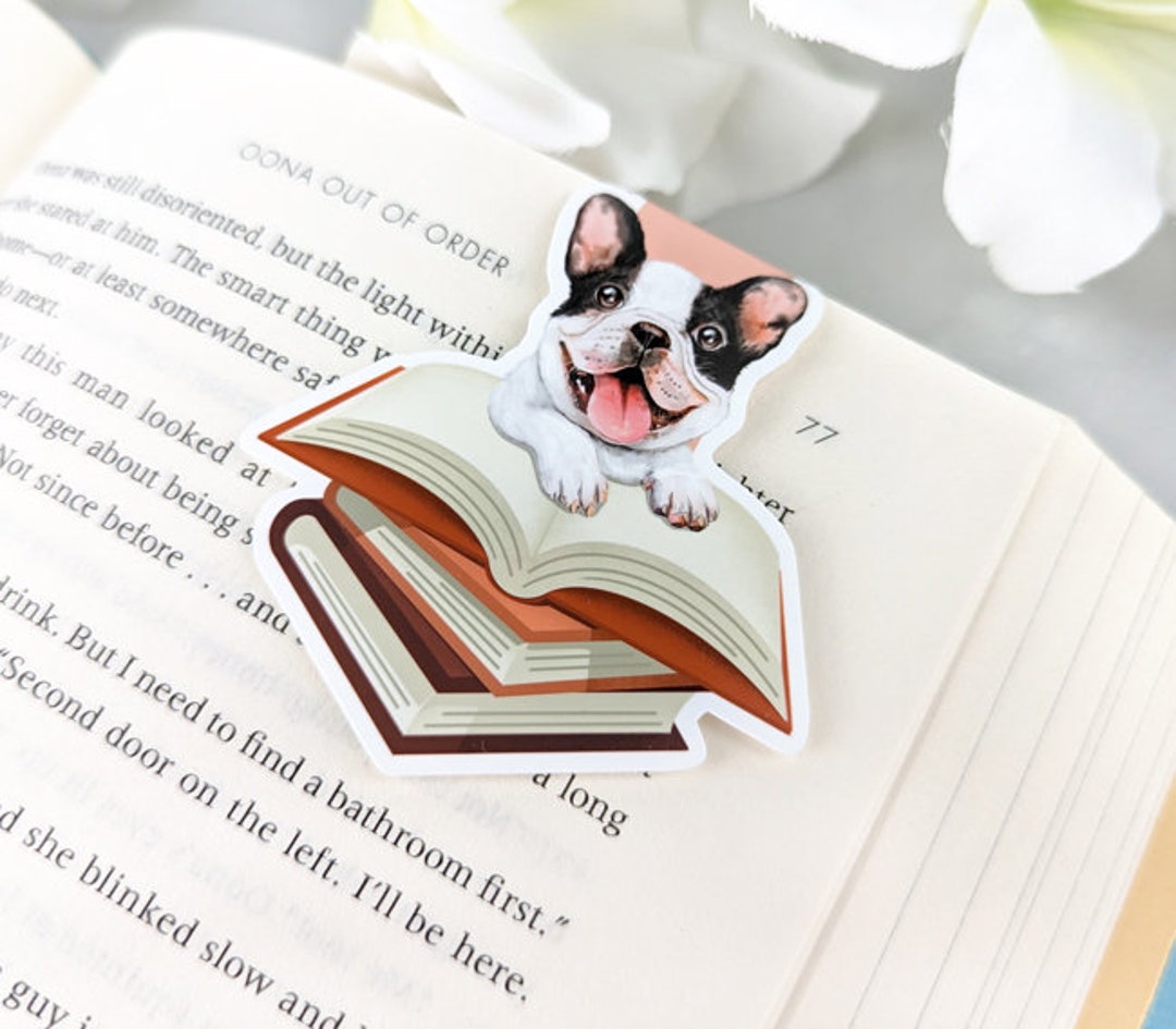Magnetic Bookmark - Dog Magnetic Bookmark - Bookworm Gift - Cozy ...
