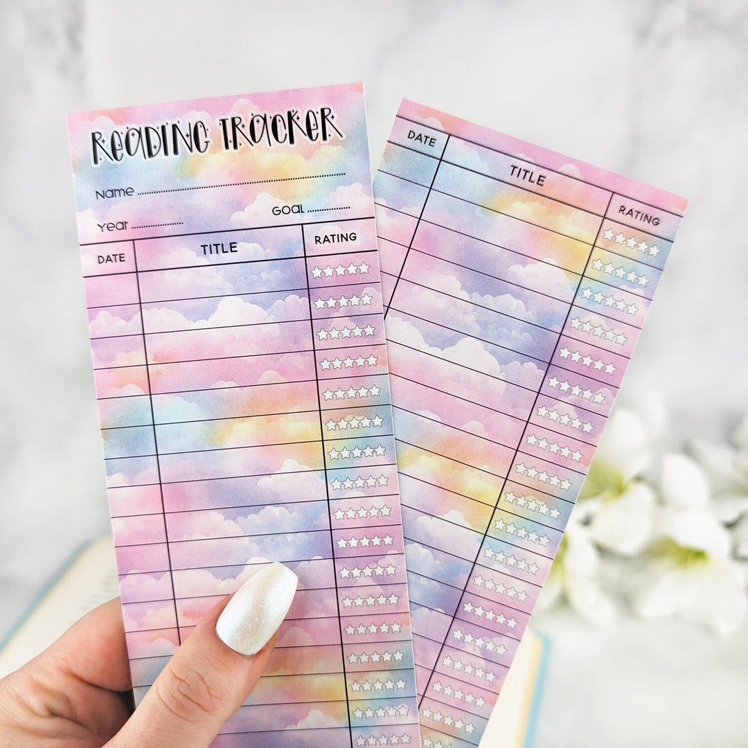 Reading Tracker Bookmark - Book Tracker Bookmark - Reading Log Bookmark ...