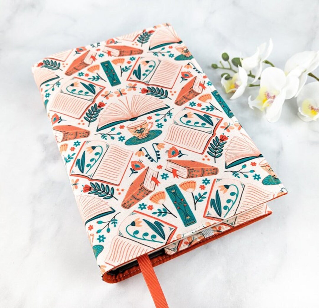 Adjustable Book Cover - Fabric Book Cover - Adjustable Book Jacket ...