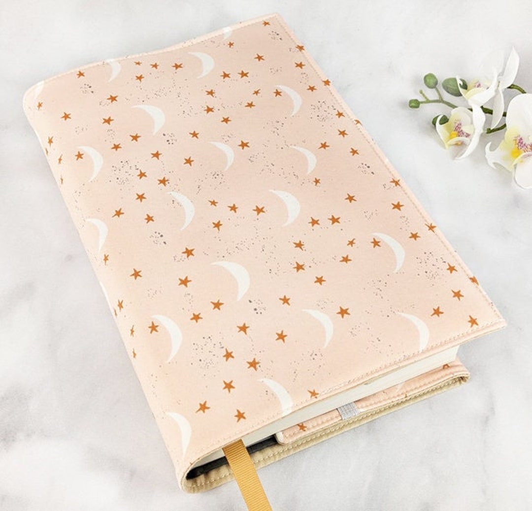 Adjustable Book Cover - Fabric Book Cover - Moon Book Cover - Fabric ...