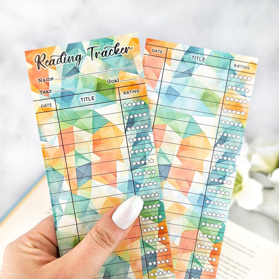 Reading Tracker Bookmark - Book Tracker Bookmark - Reading Log Bookmark ...