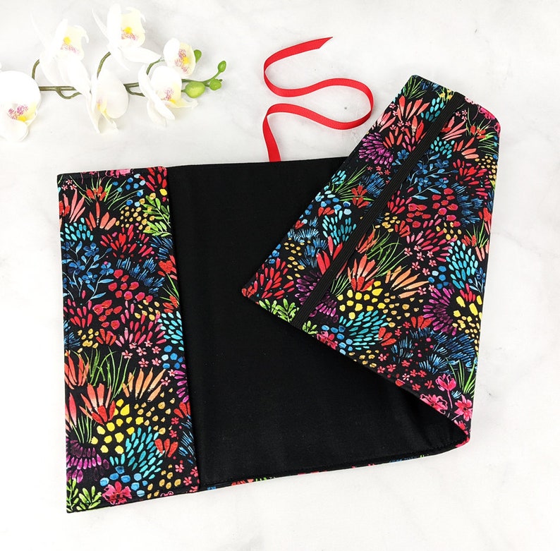 Adjustable Book Cover - Floral Book Cover - Fabric Book Cover - Floral ...