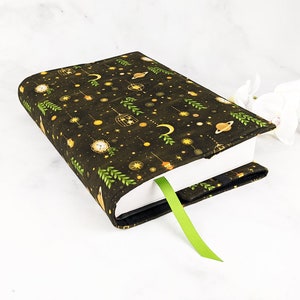 Adjustable book cover Fabric book cover Moon book sleeve | Etsy