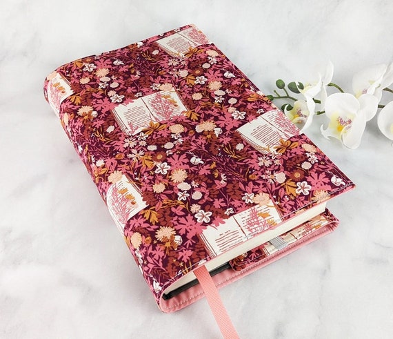 Adjustable Book Cover Fabric Book Cover Floral Book Sleeve | Etsy