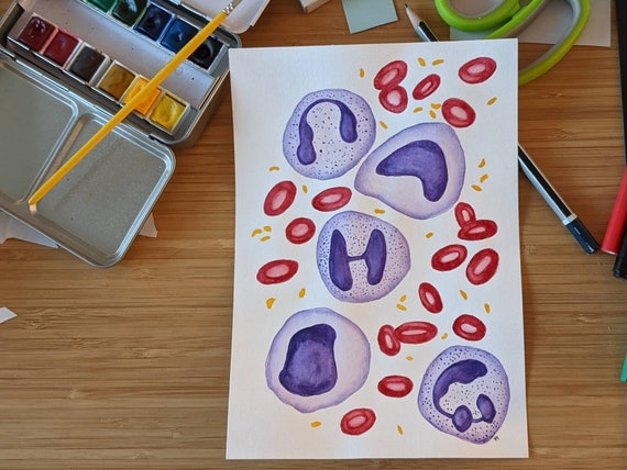 Whole Blood Original Watercolour Painting - Etsy