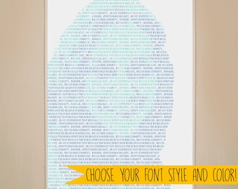 Word art calligram | Etsy