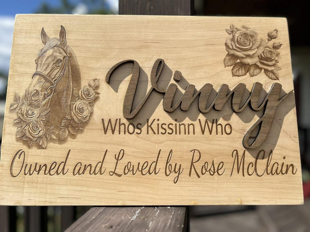Personalized Custom Stall Signs W/ Forged Hangers - Etsy