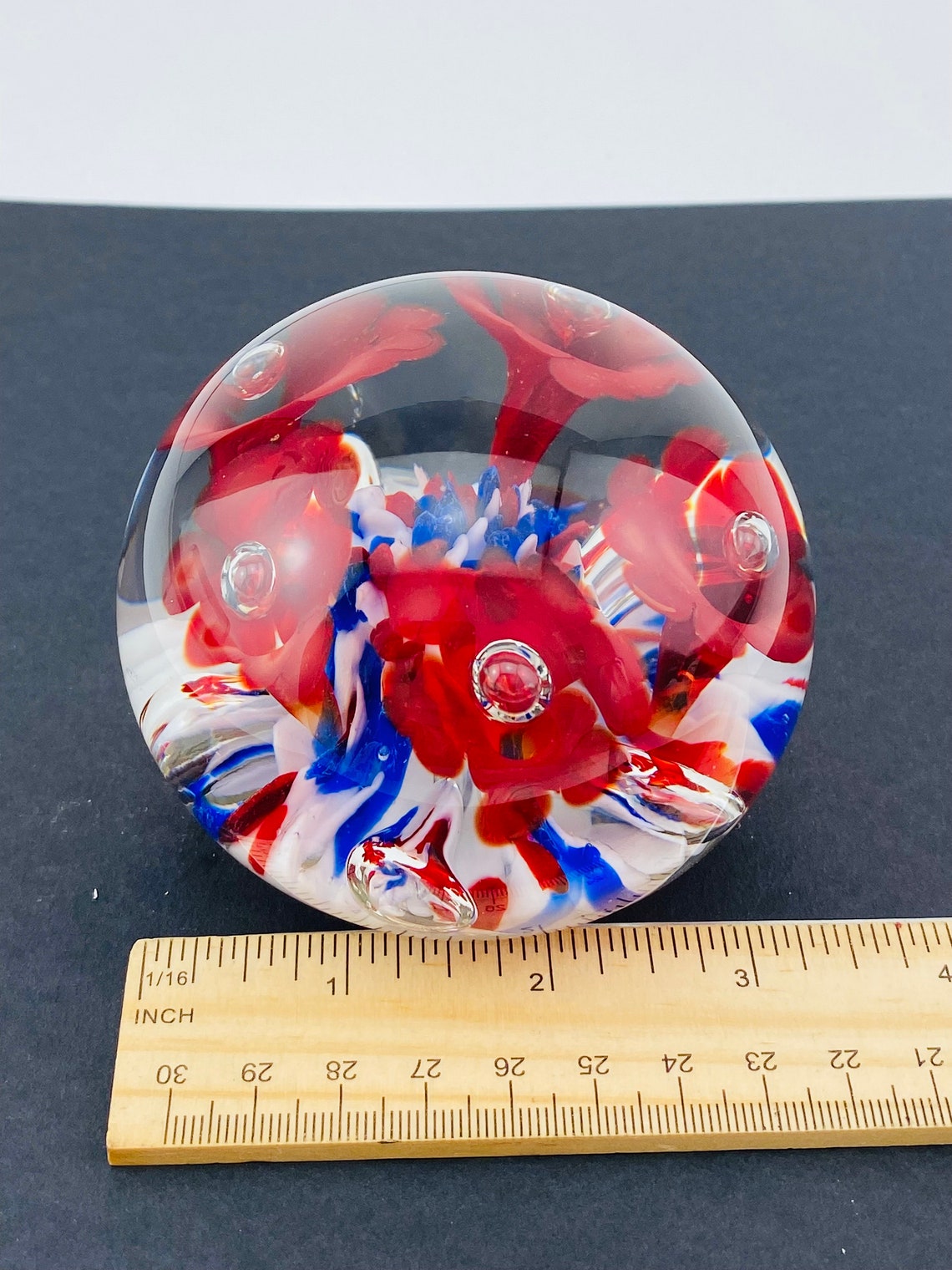 Rare Vintage Jim Crane Studios, Red Tulips With Red White & Blue ...