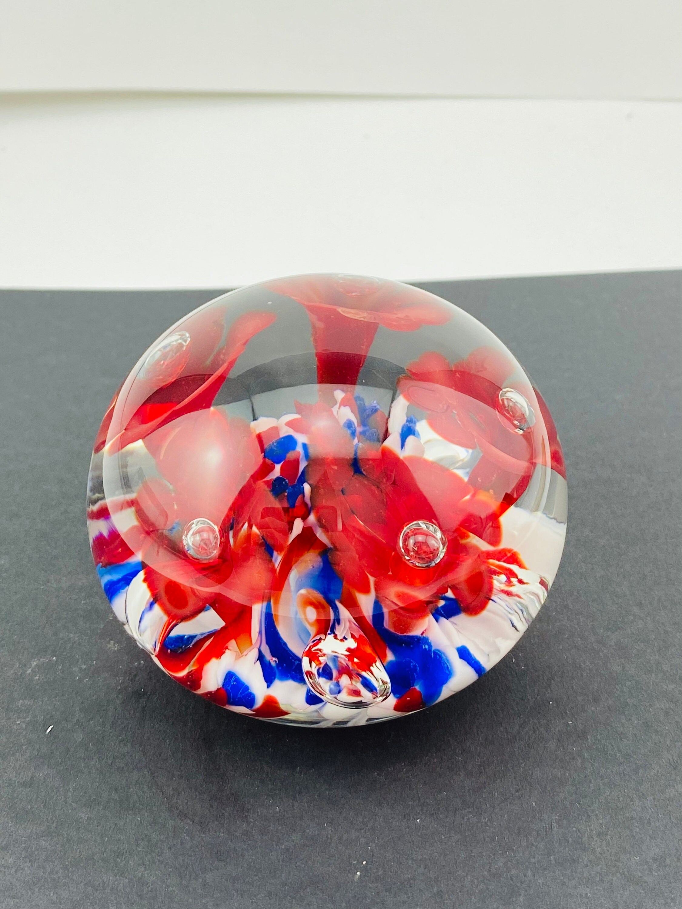 Rare Vintage Jim Crane Studios, Red Tulips With Red White & Blue ...