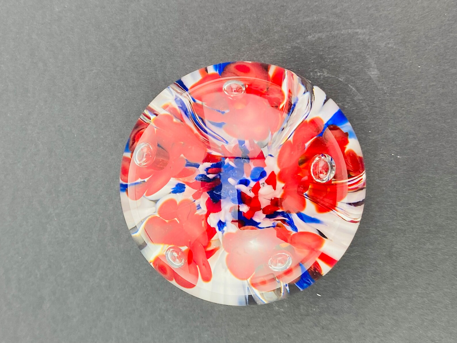Rare Vintage Jim Crane Studios, Red Tulips With Red White & Blue ...