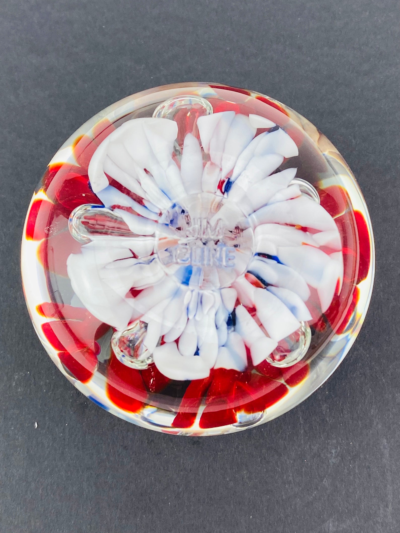 Rare Vintage Jim Crane Studios, Red Tulips With Red White & Blue ...