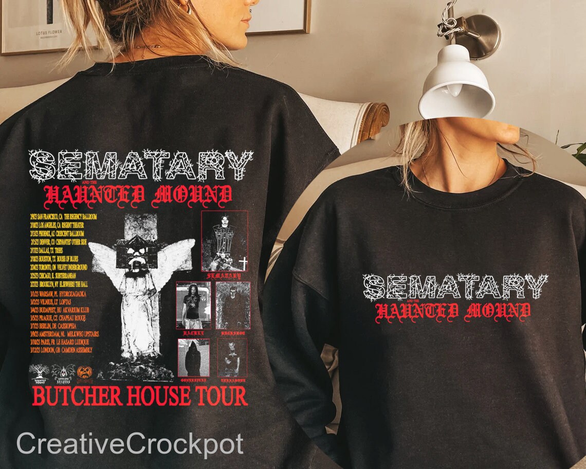 Sematary 2023 Tour 2 Sided Shirt, Butcher House 2023 Tour Tee, Sematary ...