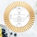 Round Wedding Menu Floral Menu Card, Round Menu Circle Menu Editable ...