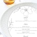 Round Wedding Menu Floral Menu Card, Round Menu Circle Menu Editable ...