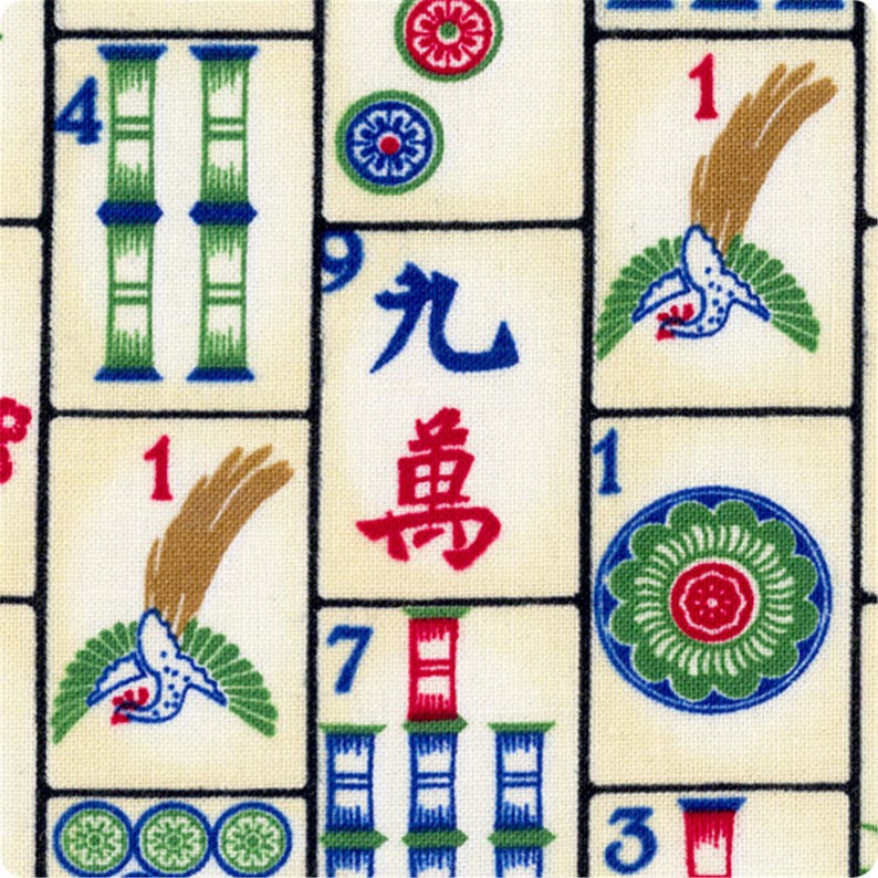 Mahjong Tiles,mahjong Fabric for Quilting Sewing Dressmaking DIY by ...