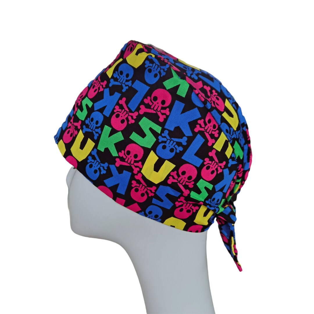 Skull Surgical Cap,skull Scrub Hat,horror Surgical Cap,cool Scrub Hat ...