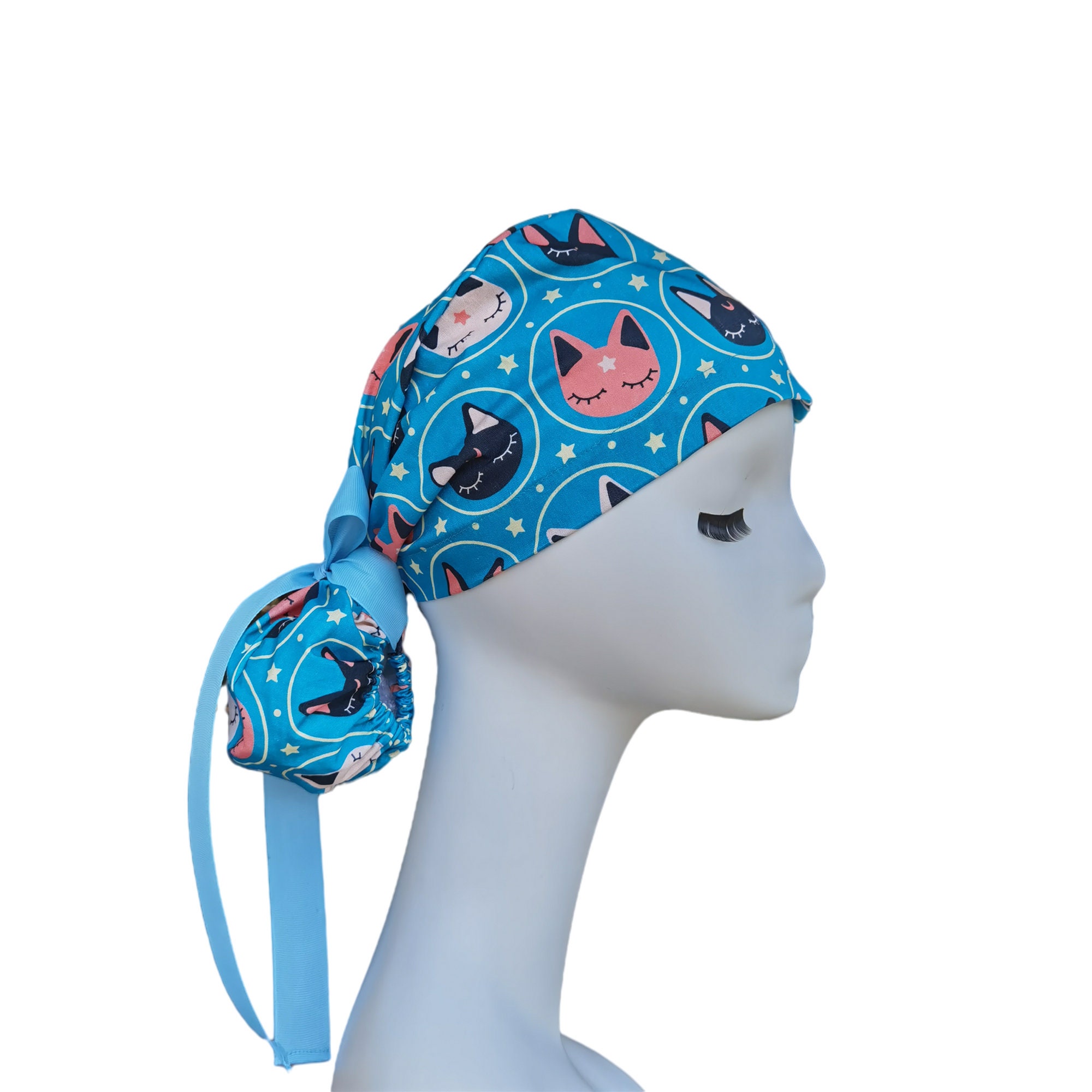 Kitty Ponytail Hat,cat Ponytail Cap,kitten Ponytail Hat,cute Ponytail ...