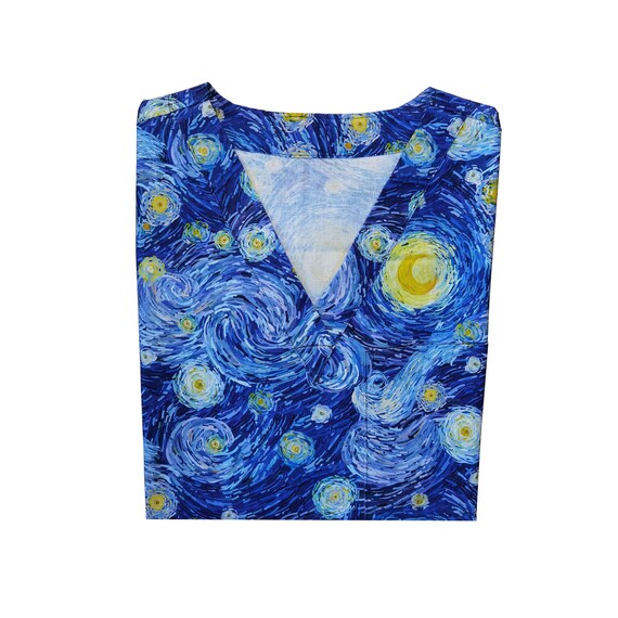 Starry Night Scrub Topcool Scrub Topwoman Scrub Topman - Etsy
