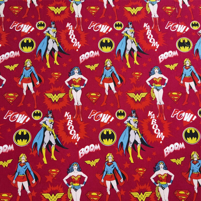 Wonder Woman Fabric,superwoman Fabric,bat Woman Fabric by Half Yard - Etsy
