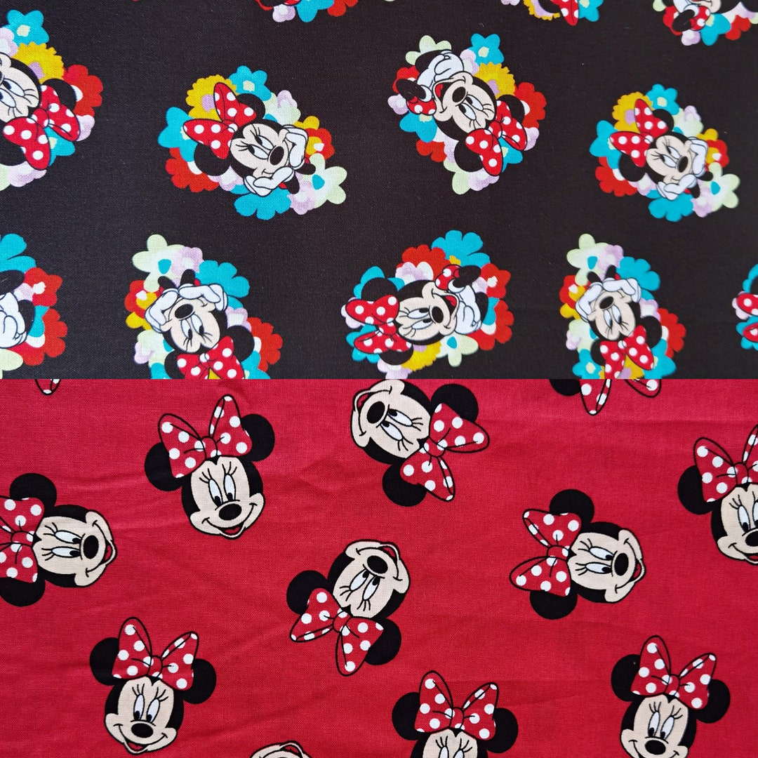 Minnie Fabric,minnie Mouse Fabric by Half Yard - Etsy