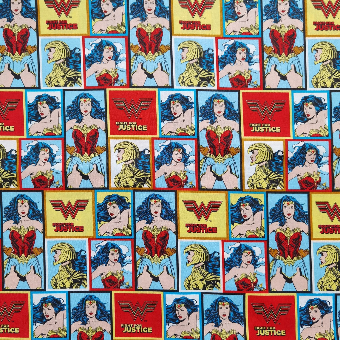 Wonder Woman Fabric,superwoman Fabric,bat Woman Fabric by Half Yard - Etsy