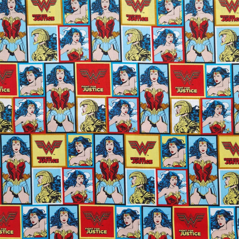 Wonder Woman Fabric,superwoman Fabric,bat Woman Fabric by Half Yard - Etsy