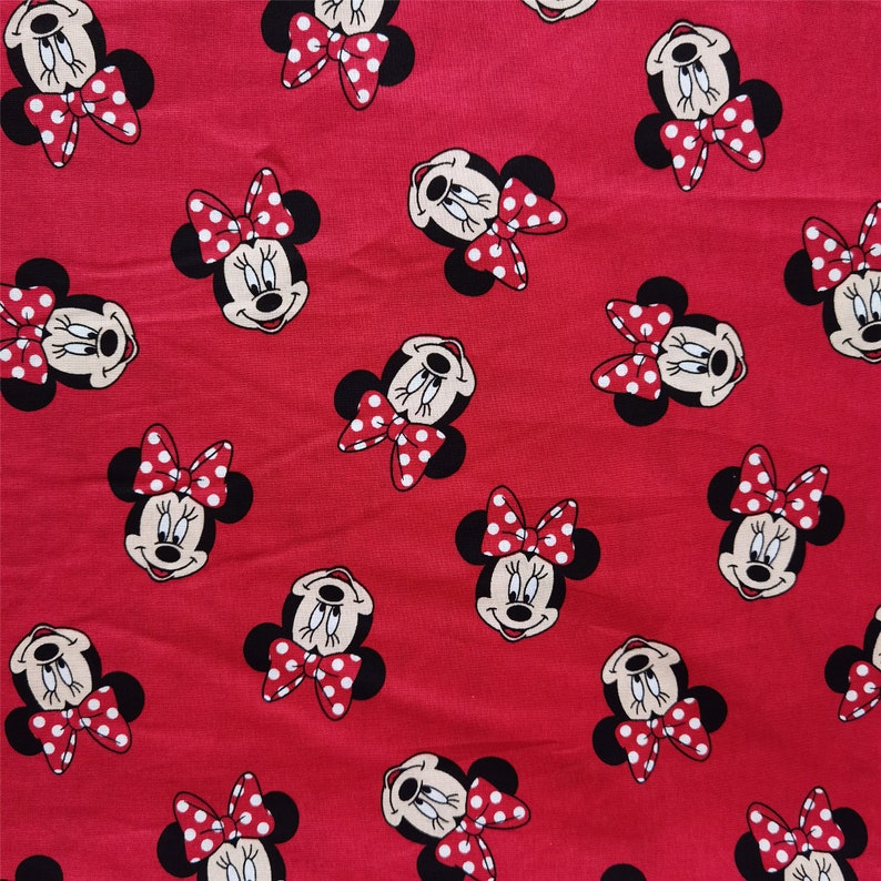 Minnie Fabric,minnie Mouse Fabric by Half Yard - Etsy