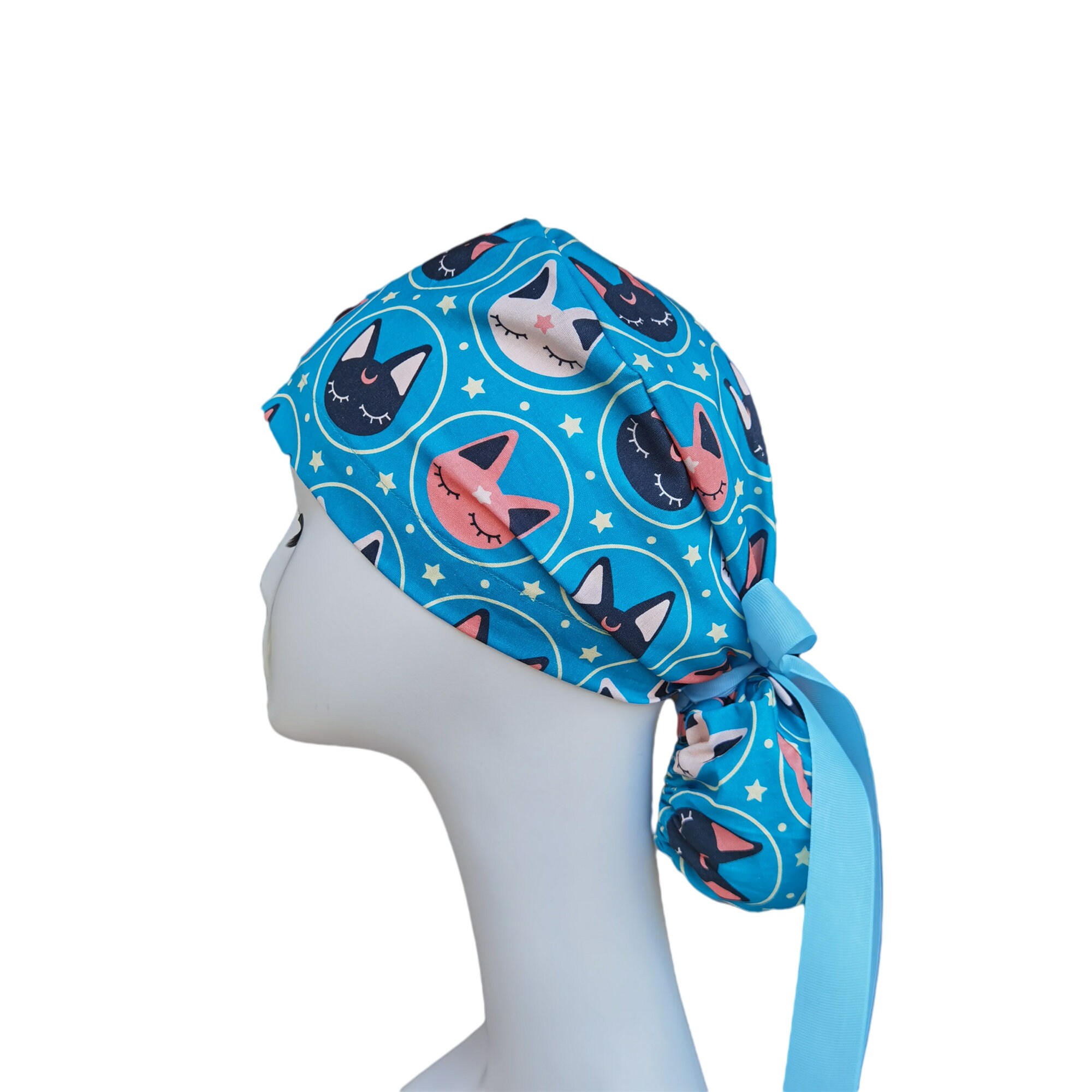 Kitty Ponytail Hat,cat Ponytail Cap,kitten Ponytail Hat,cute Ponytail ...