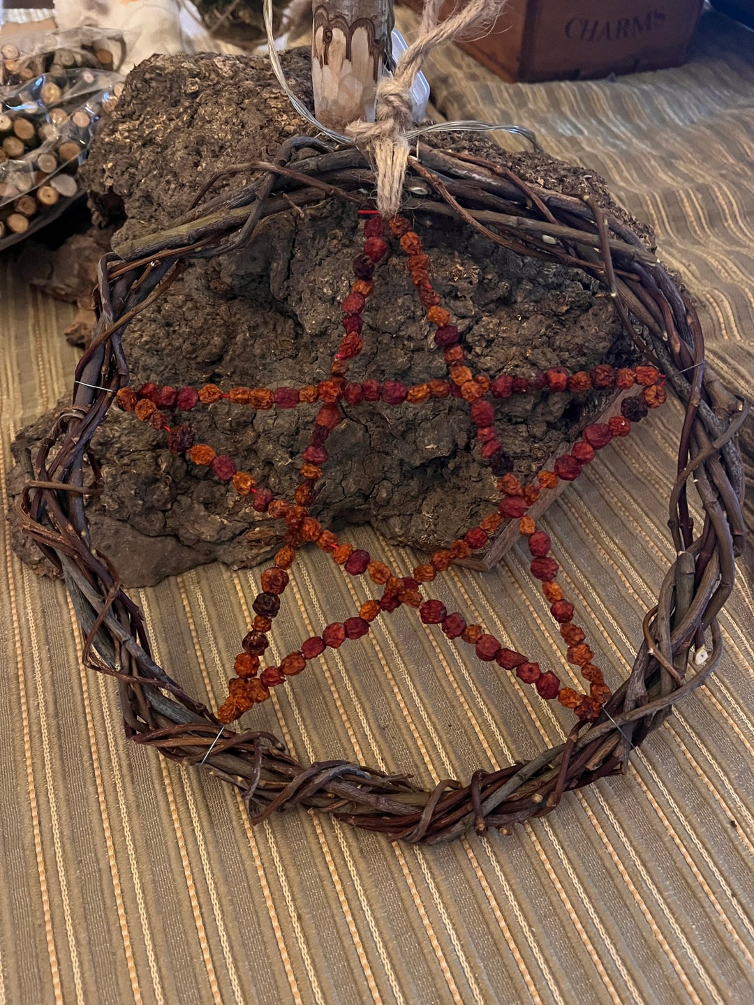 Willow Pentagram With Rowan - Etsy