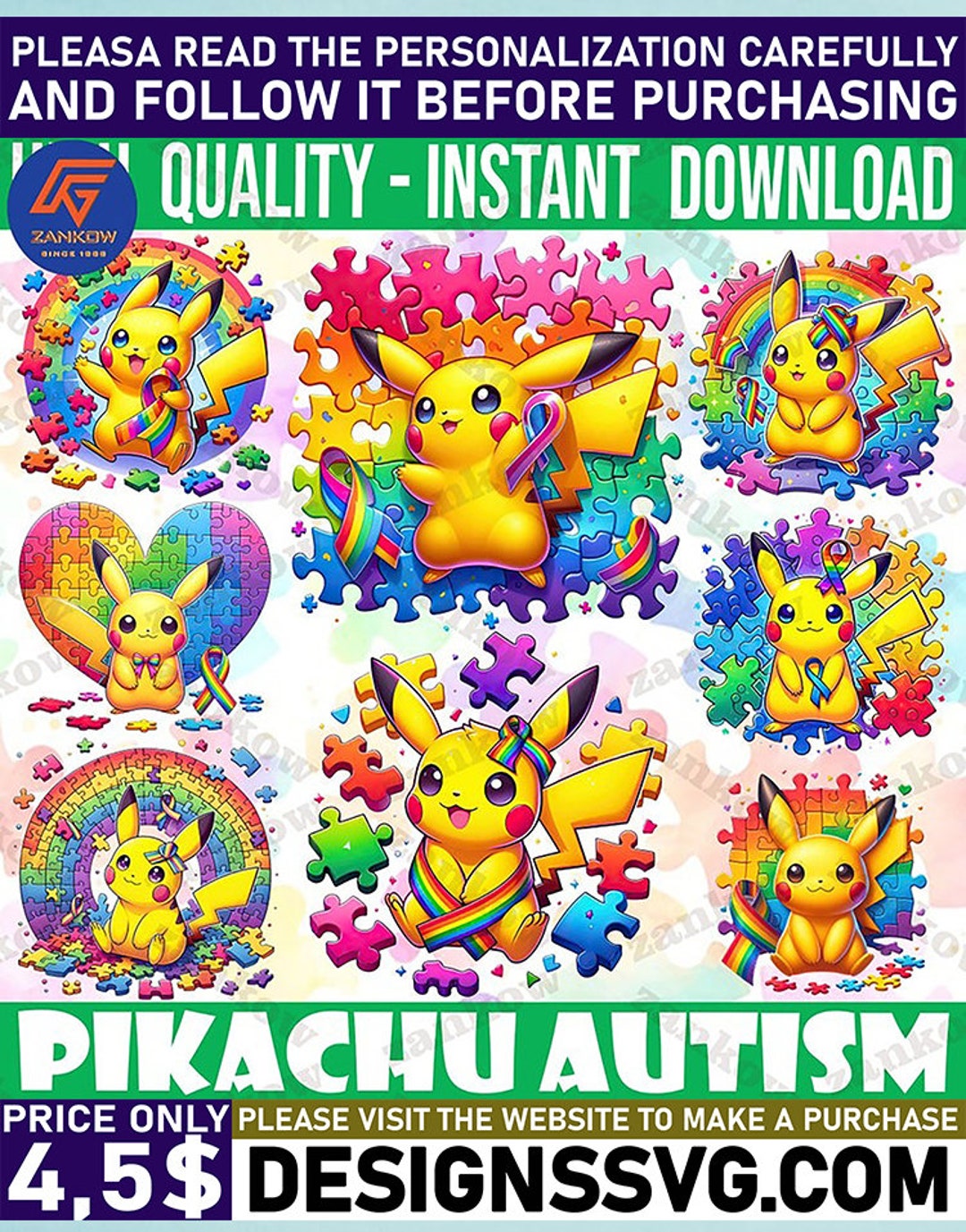 8 Anime Autism Cartoon Png Bundle, Autism Awareness Png, Awareness Png ...