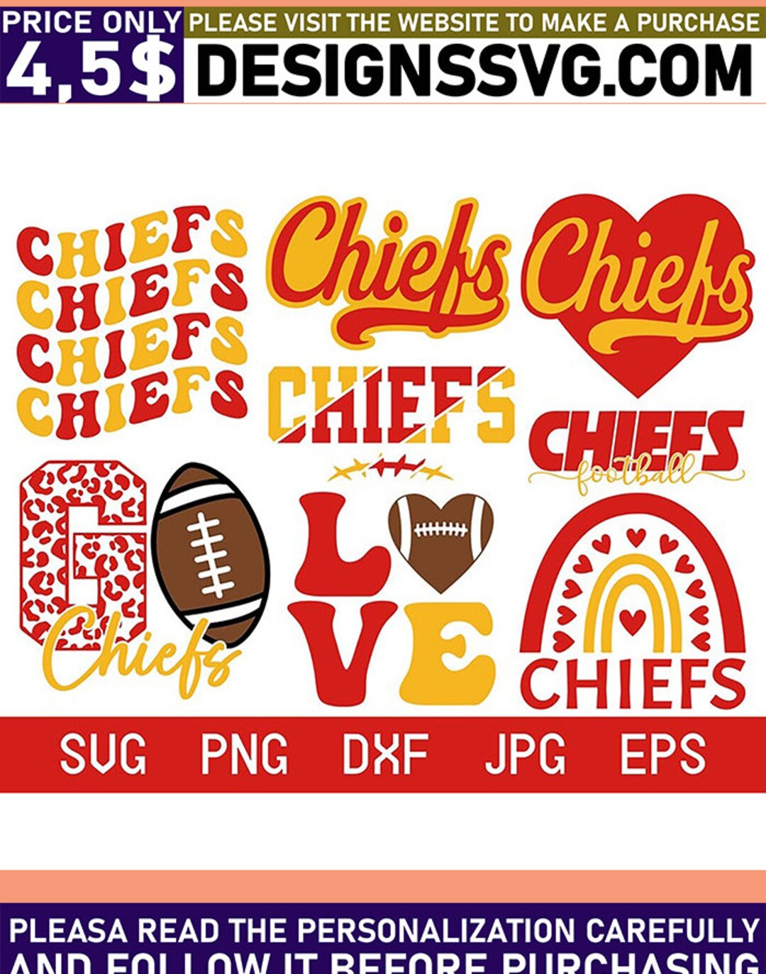 Chiefs SVG, Chiefs SVG Bundle, Chiefs Png Bundle, Instant Digital ...