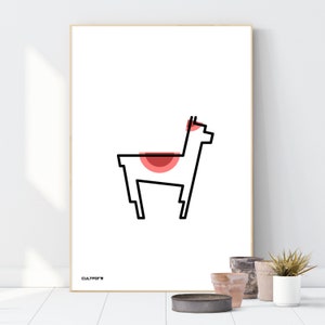 Graphic "lama Red" for Download - Etsy