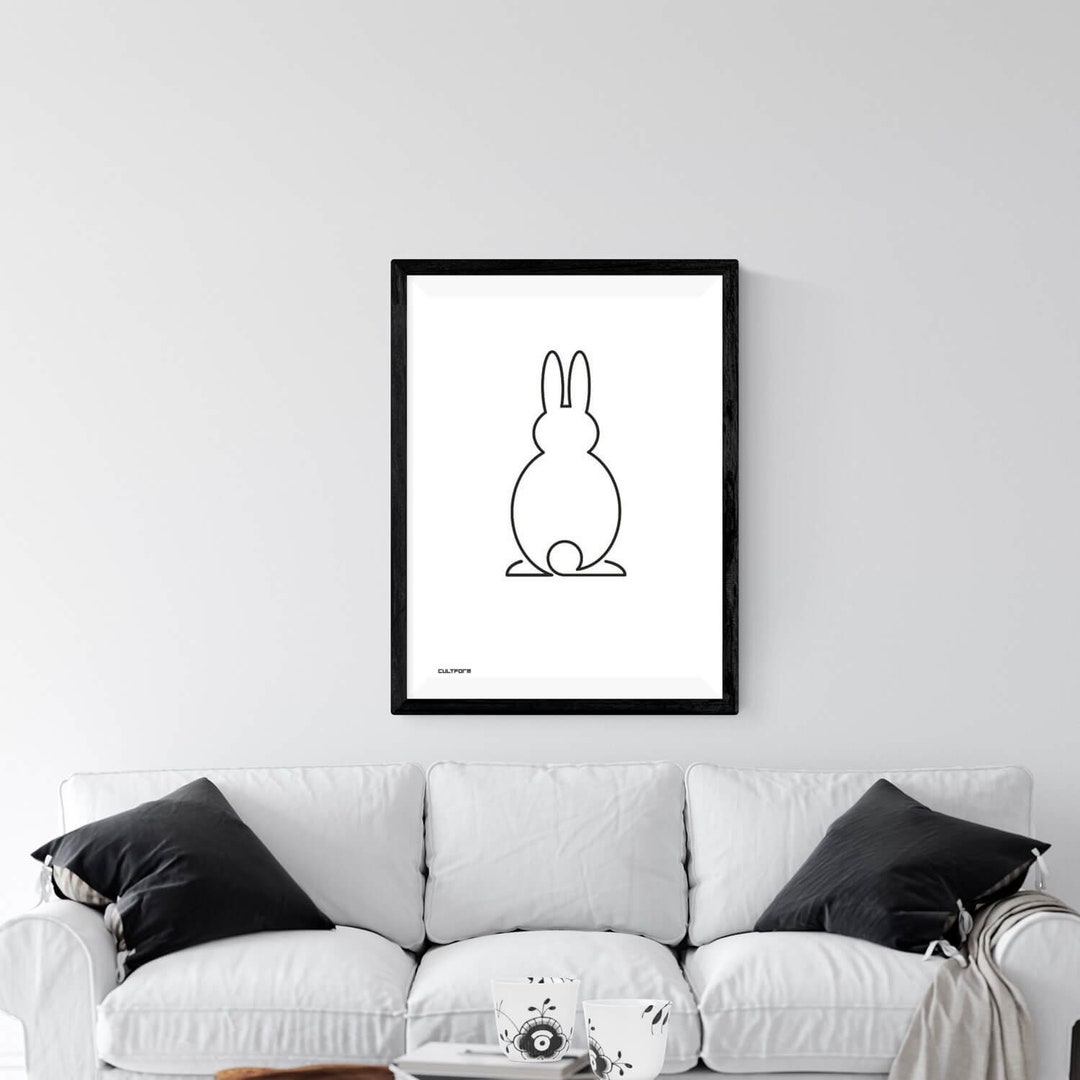 Graphic "easterbunny Black Line" for Download - Etsy