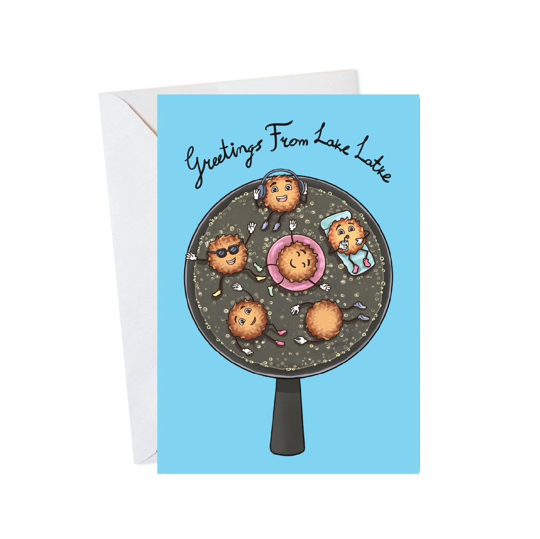 Hilarious Hanukkah Card, Latke Card, Happy Hanukkah Card, Jewish Holiday Card, Jewish Greeting ...