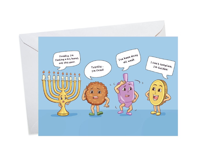 Handmade Hanukkah Card/christmas Card, Hanukkah/christmas Greeting Card ...