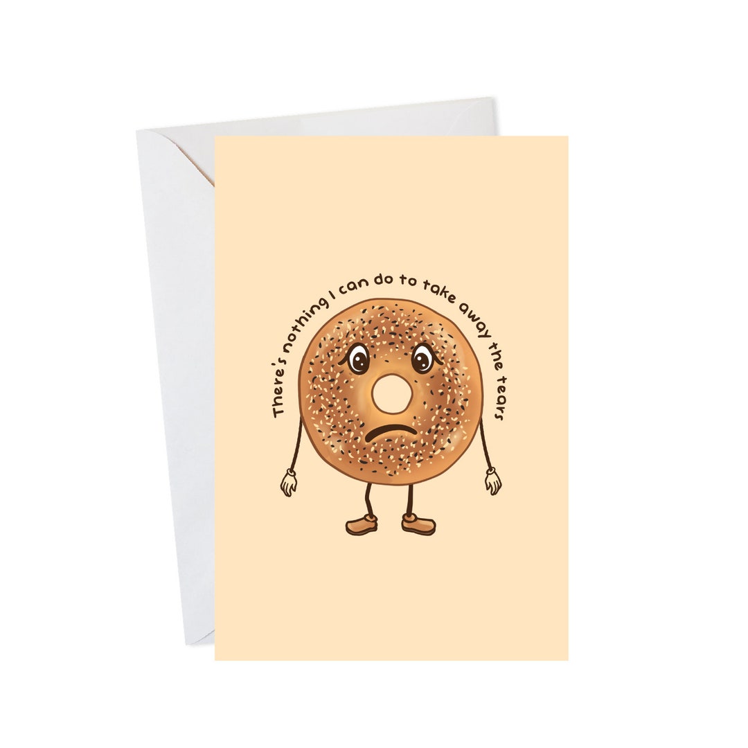Sympathy Card, Condolence Card, Bagel Card, Jewish Card, Caring Card ...